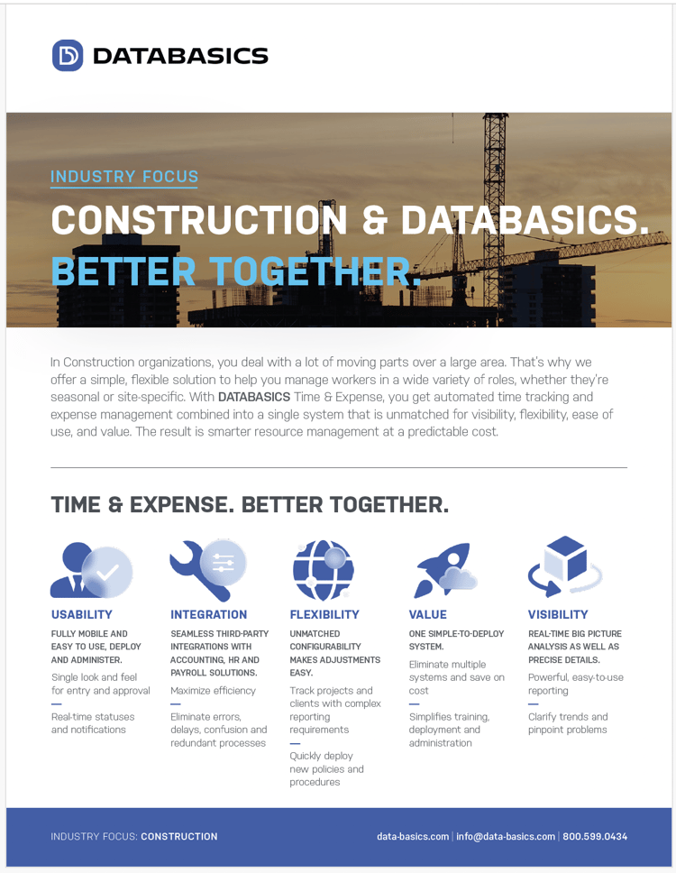 Time + Expense for Construction Teams