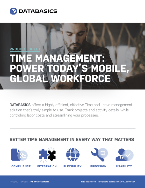 Time Tracking Software Product Sheet